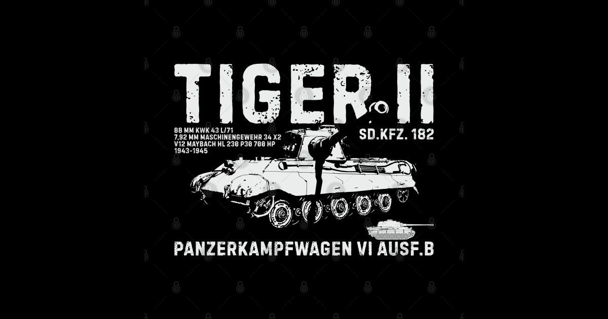 German Tiger II heavy tank - Tiger Tank - Sticker | TeePublic