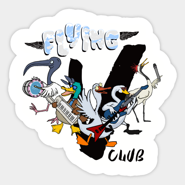 Flying V Club, Birds that all fly in V pattern - Flying V - Sticker ...