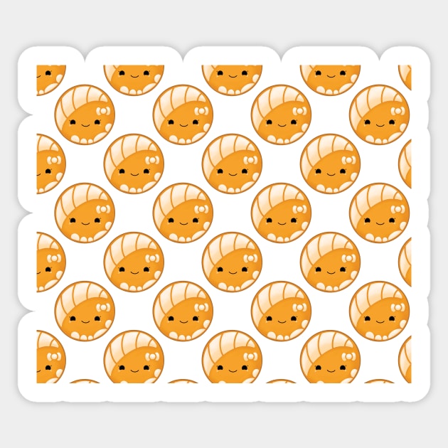 Cute Chibi Kawaii Concha (Pan Dulce Art) - Dia De Los Muertos - Sticker ...