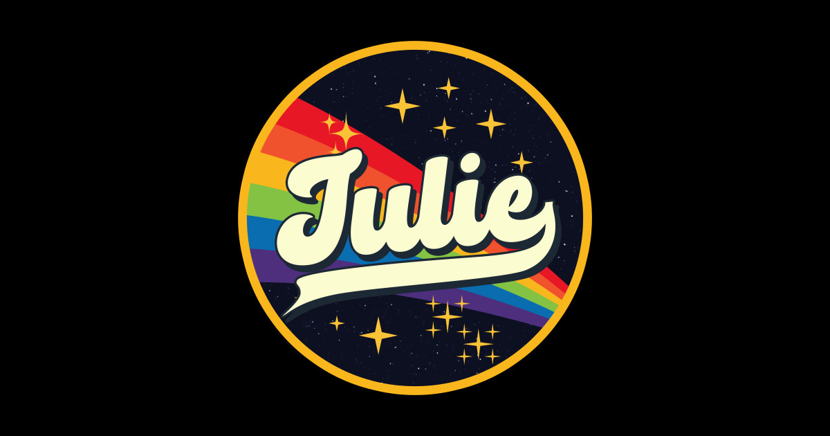 Julie // RaiJuliebow In Space Vintage Style - Julie - Sticker | TeePublic