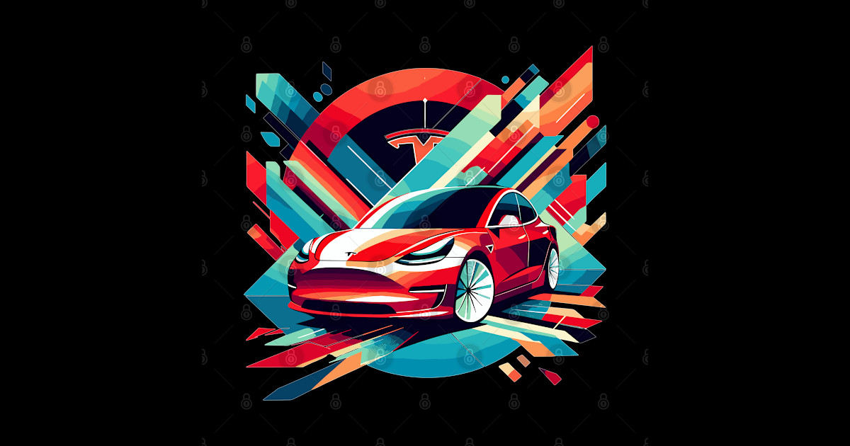 Tesla Model 3 - Tesla - Sticker | TeePublic