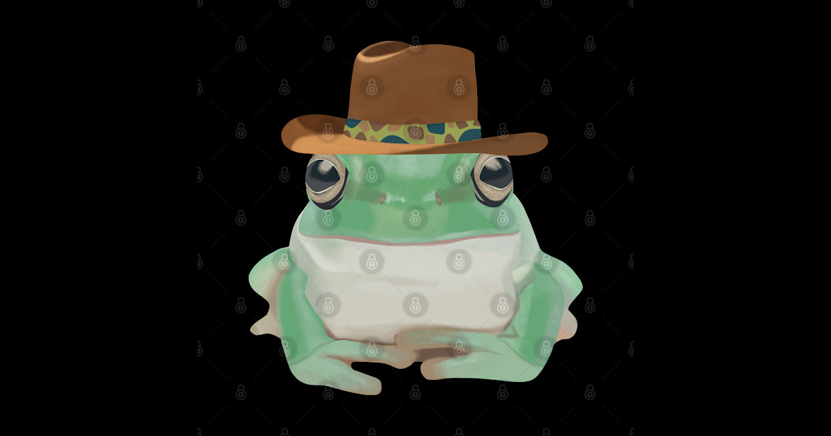 Cute Cowboy Frog - Frog - Sticker | TeePublic
