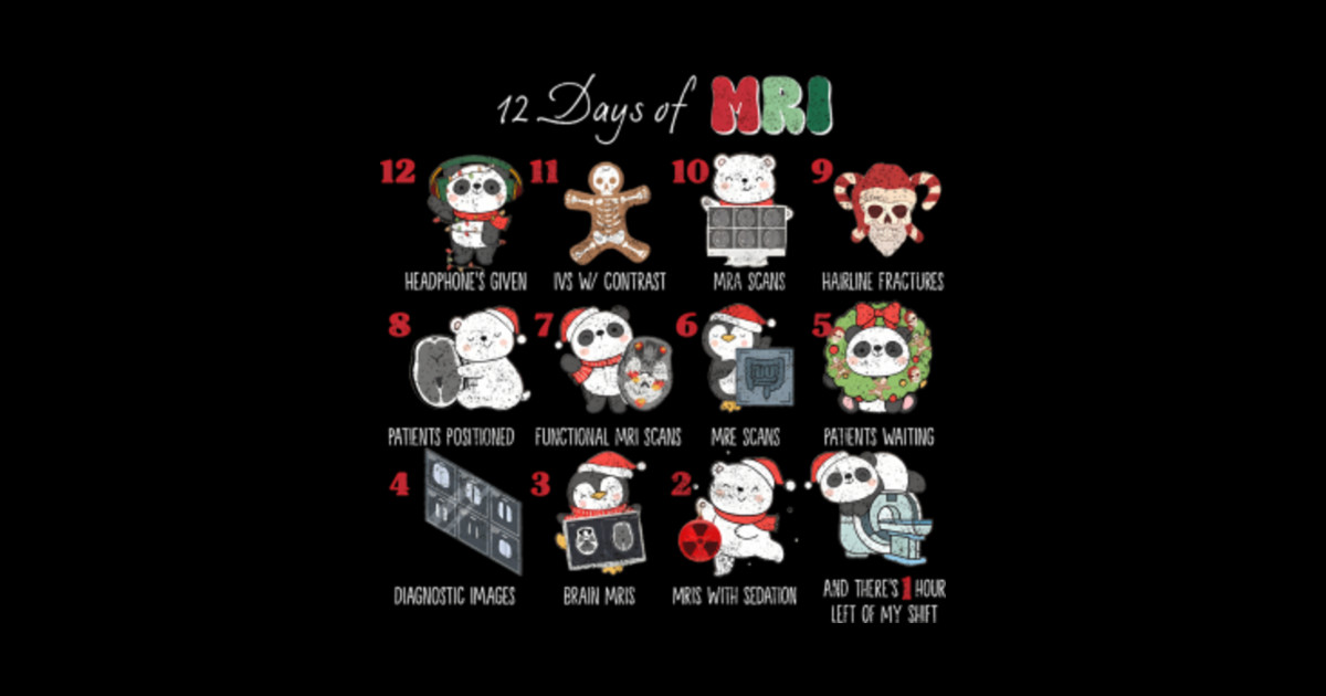 Mri Tech 12 Days Of Mri Mri Tech Radiologist S Mri - Mri Christmas ...