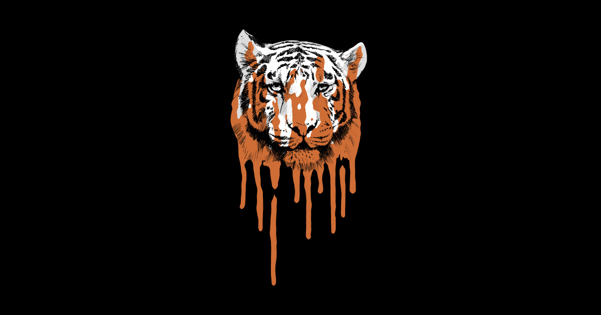 Melting Tiger - Tiger - Sticker | TeePublic