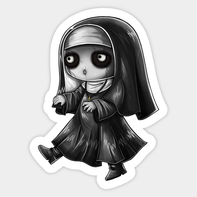 Chibi Evil Nun - Nun - Sticker | TeePublic