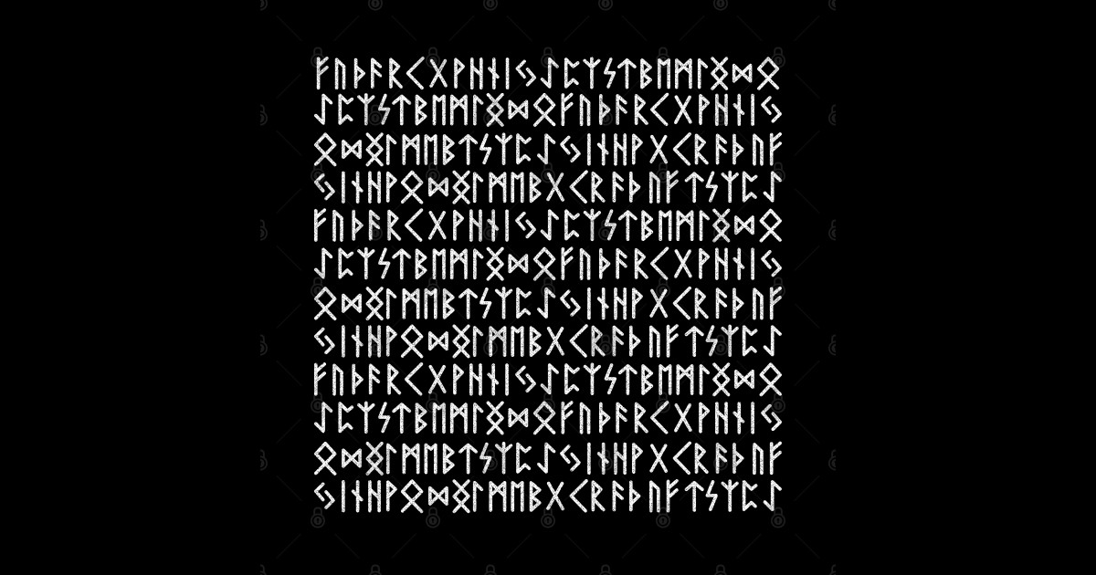 Viking runes white pattern - Viking - Sticker | TeePublic