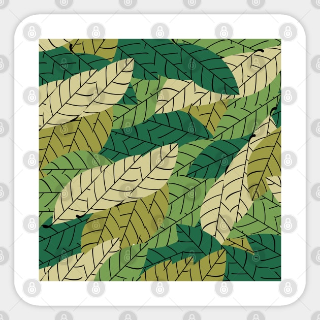Army Leaves Pattern - Pattern - Sticker | TeePublic