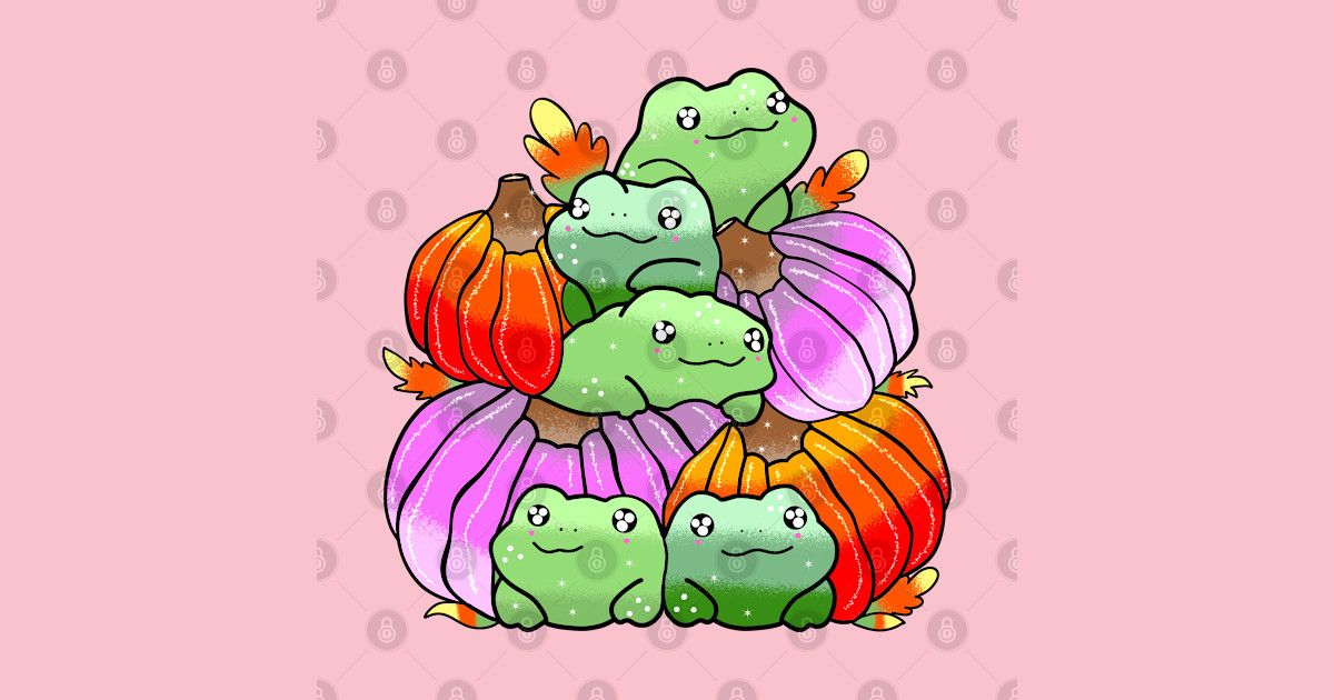 Spooky froggies cute halloween pumpkin season - Halloween For Girls - T-Shirt | TeePublic