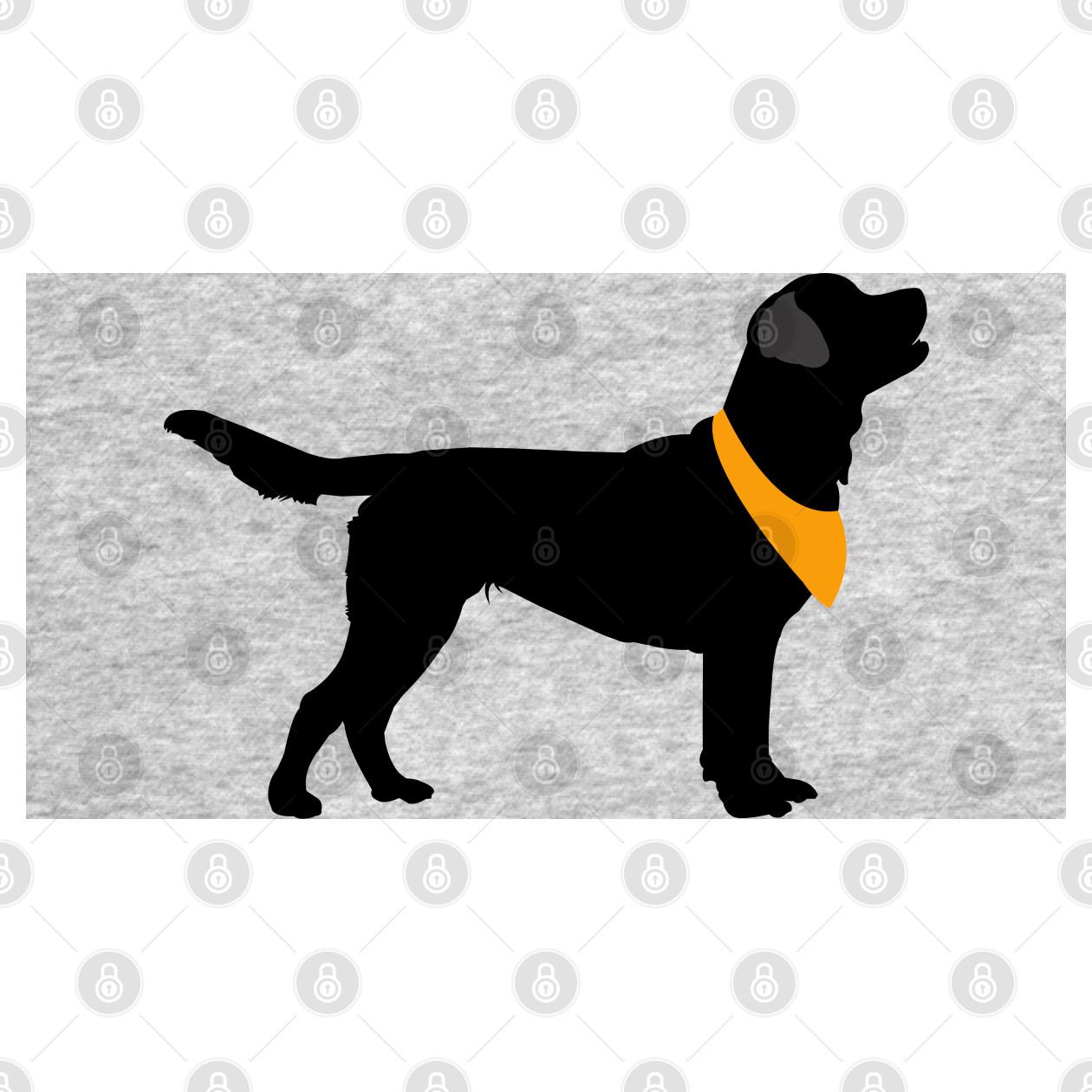 Black Lab Black Labrador Retrievers Pattern in ORANGE - Lab - T-Shirt ...