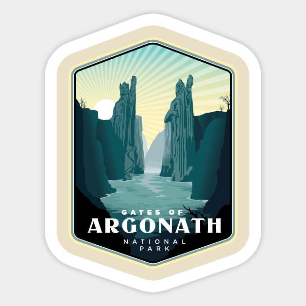 Gates of Argonath National Park - National Park - Sticker | TeePublic