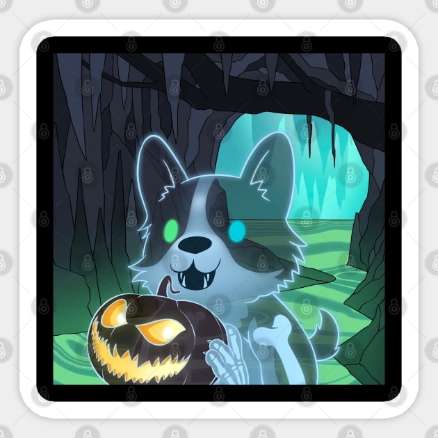 Spooky Ghost Corgi - Corgi - Sticker | TeePublic