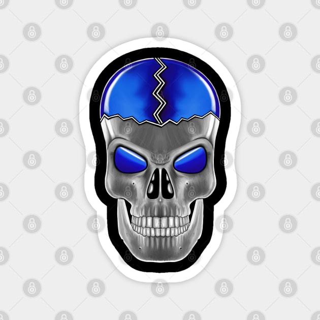 Dark blue skull with transparent background - Skulls - Magnet | TeePublic
