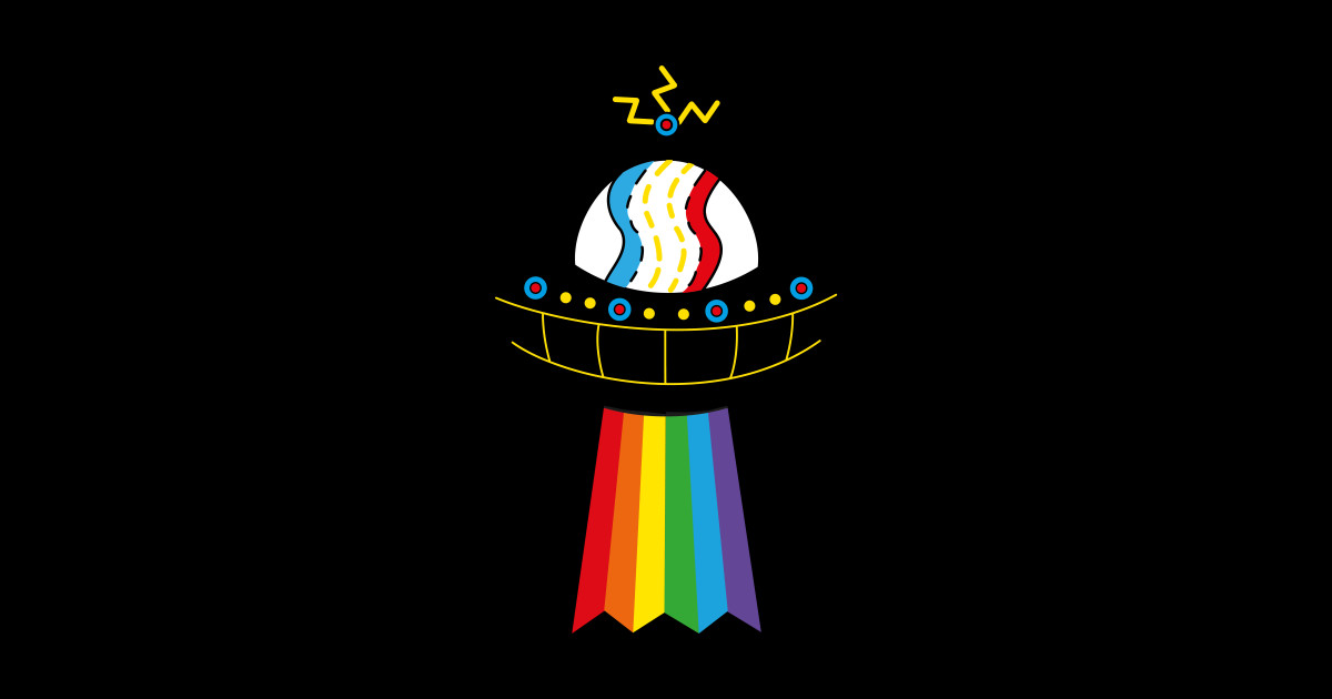 Rainbow UFO - Rainbow Ufo - Sticker | TeePublic