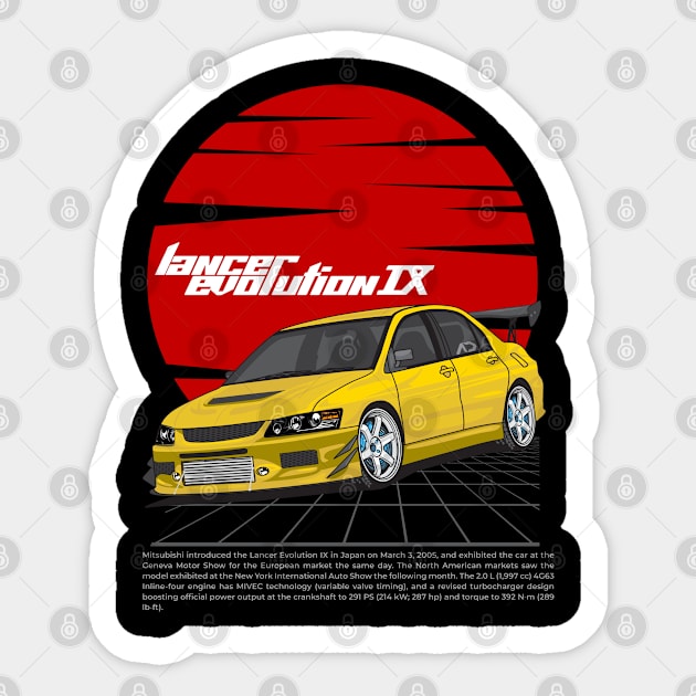 Lancer Evolution IX - Lancer Evo 9 - Sticker | TeePublic