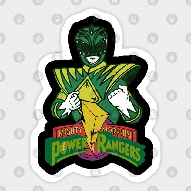 Power Rangers Green Ranger - Power Rangers - Sticker | TeePublic