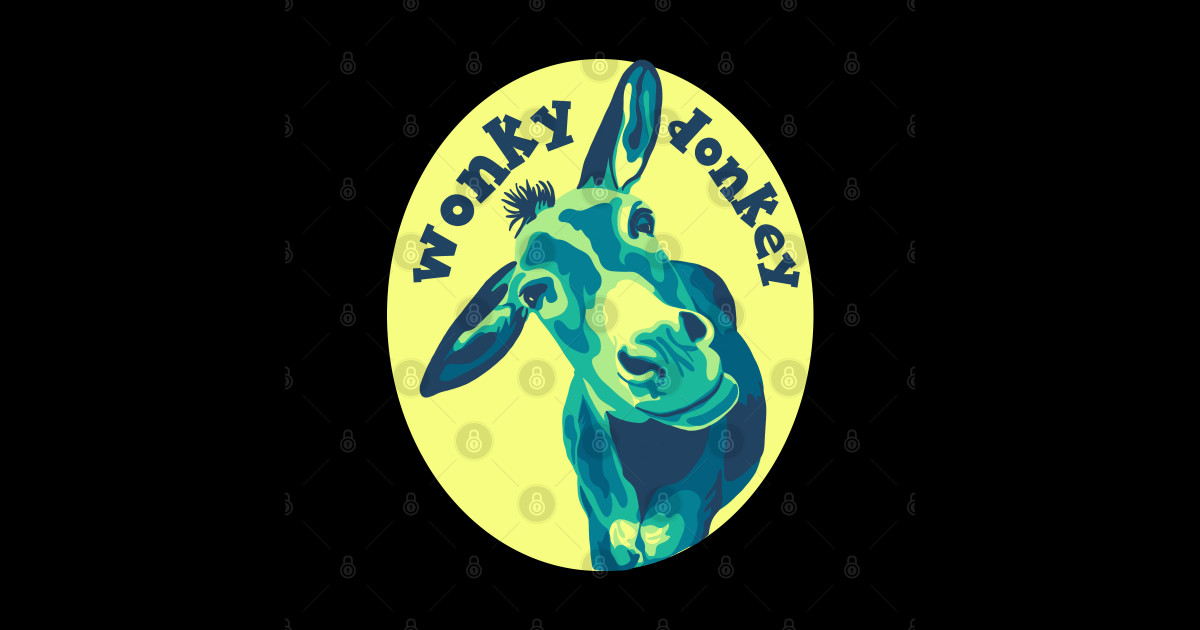 Wonky Donkey - Funny Donkey - Sticker | TeePublic
