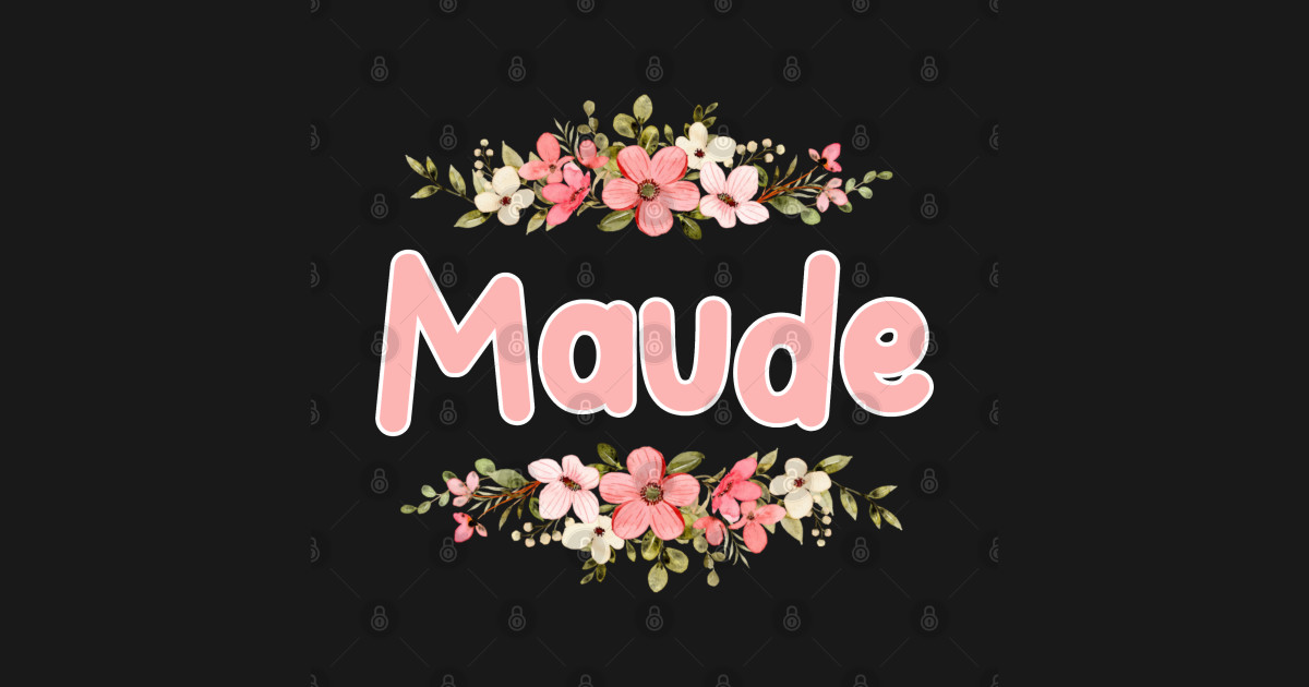 Flower Border Maude Name Label - Flower Border Maude Name Label - T ...