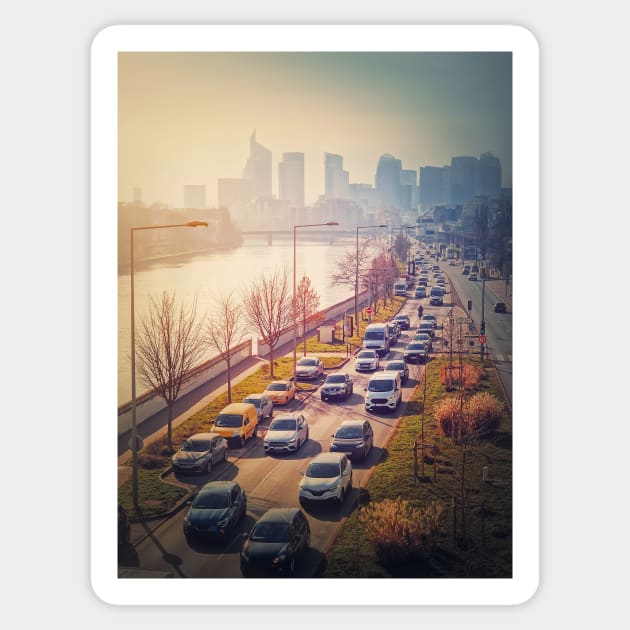 traffic on Paris highway - Traffic On Paris Highway - Sticker | TeePublic