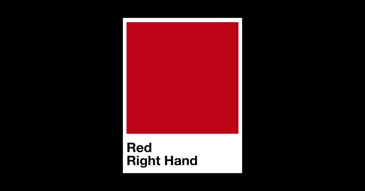 Pantone Red Right Hand - Pantone - Sticker | TeePublic