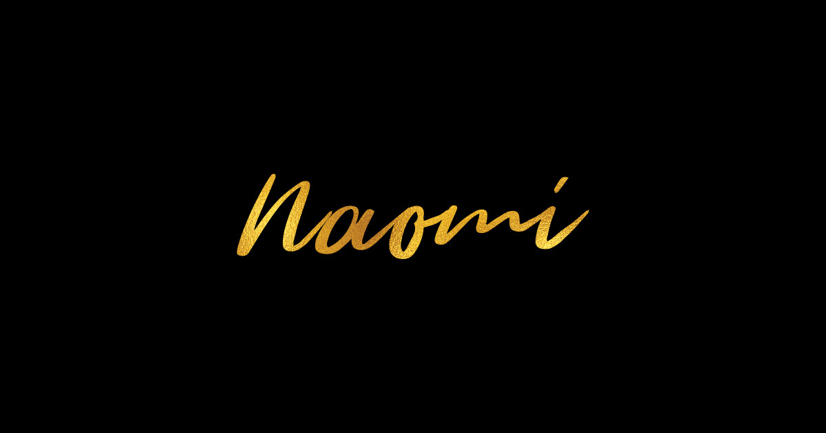 Naomi Name Hand Lettering in Faux Gold Letters - Naomi - Sticker ...