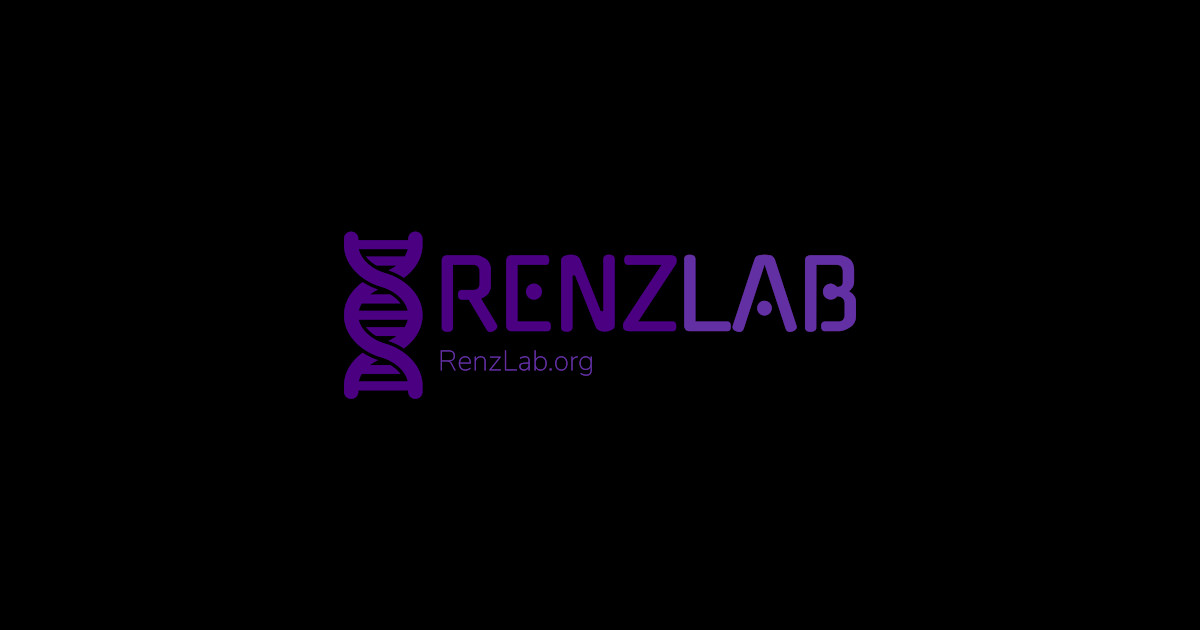 Renz Lab Logo Simple with Website - Renz Lab - Sticker | TeePublic