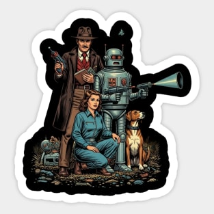 Retro Sci Fi Team Stickers for Sale | TeePublic