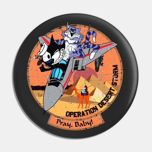 F-14 Tomcat - Operation Desert Storm - Pray, Baby! VF-31 - Grunge Style - F 14 Tomcat - Pin ...