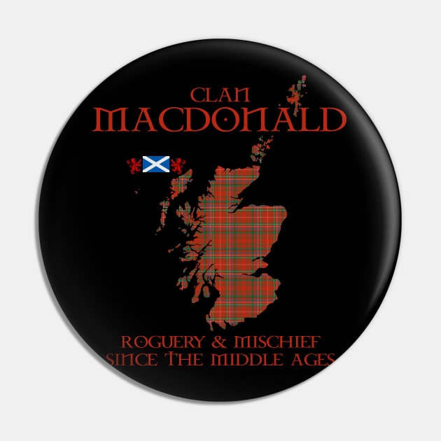 Clan MacDonald of Staffa tartan Scotland map Saltire flag and lion ...