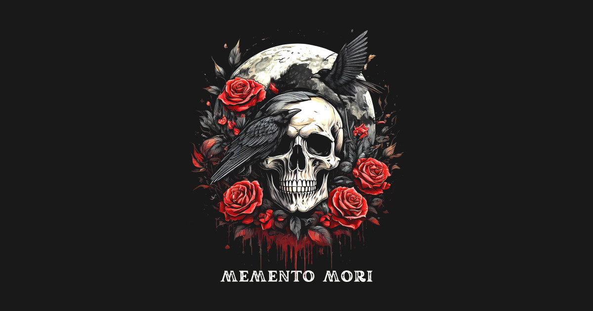 Memento mori (remember you must die) Skull Raven & Moon - Skull Design ...