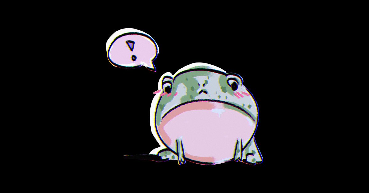Rotund Frog ! - Frog - Sticker | TeePublic