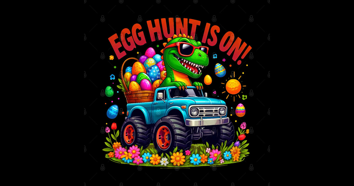Kids Boys Happy Easter Monster Truck Easter Eggs - Kids Boys Happy ...