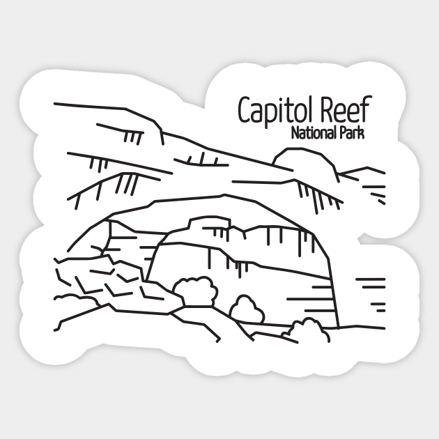 Capitol Reef National Park - Capitol Reef - Sticker | TeePublic