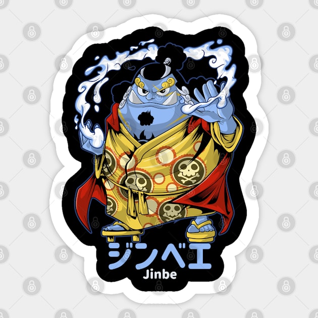 Jinbe anime OP FUN Fanart - Anime - Sticker | TeePublic