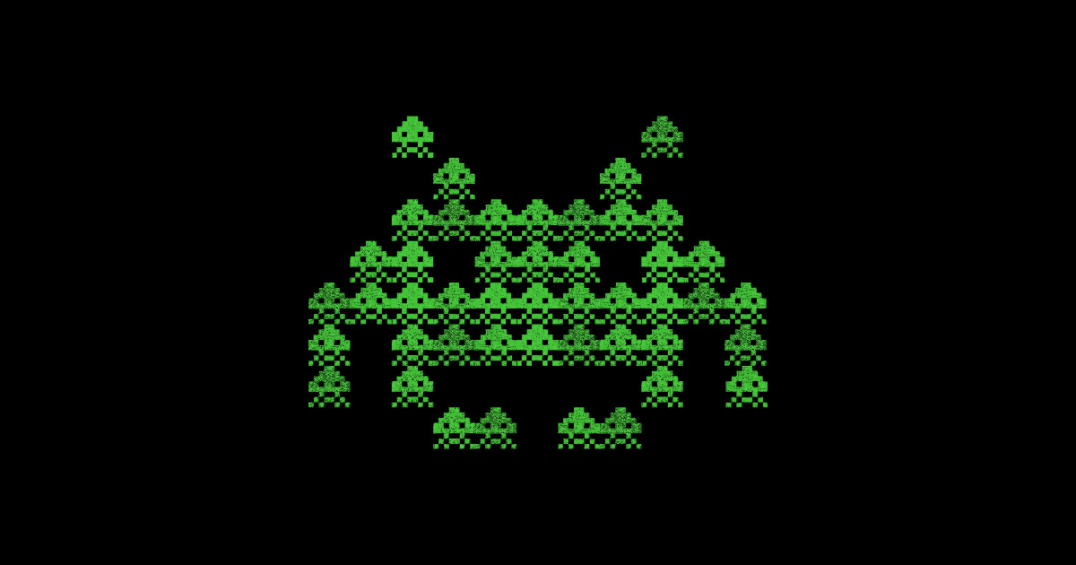 Invaders from Space - Space Invaders - Sticker | TeePublic