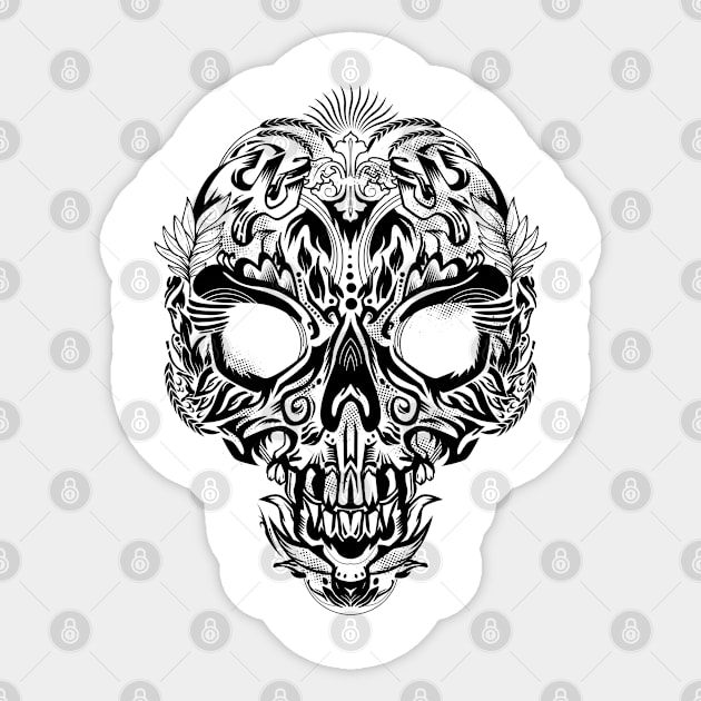 BATIK SKULL - Sticker | TeePublic