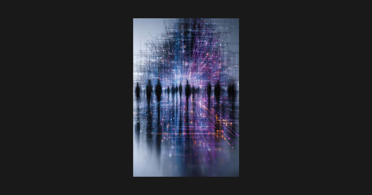 Digital Shadows: Abstract Art - Abstract Digital Art - T-Shirt | TeePublic