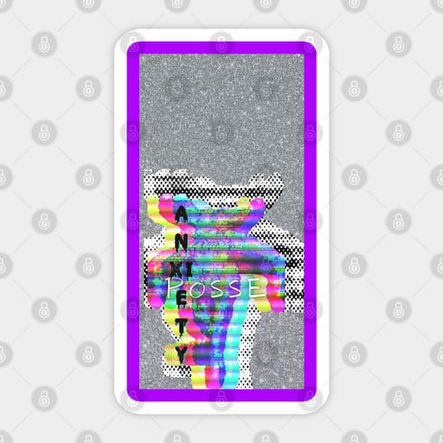 Rainbow Static Creature- Anxiety Posse Collection - Neon - Sticker ...