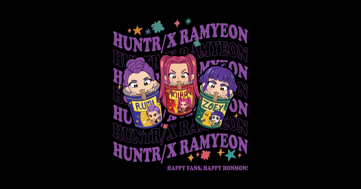 Huntrix Ramyeon Kpop Demon Hunters, KPDH Tshirt, Huntrix Mira, Rumi ...