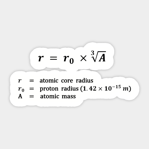 atomic radius formula