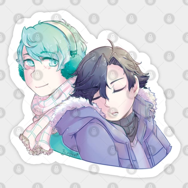 Young Jumin and Jihyun - Mystic Messenger - Sticker | TeePublic