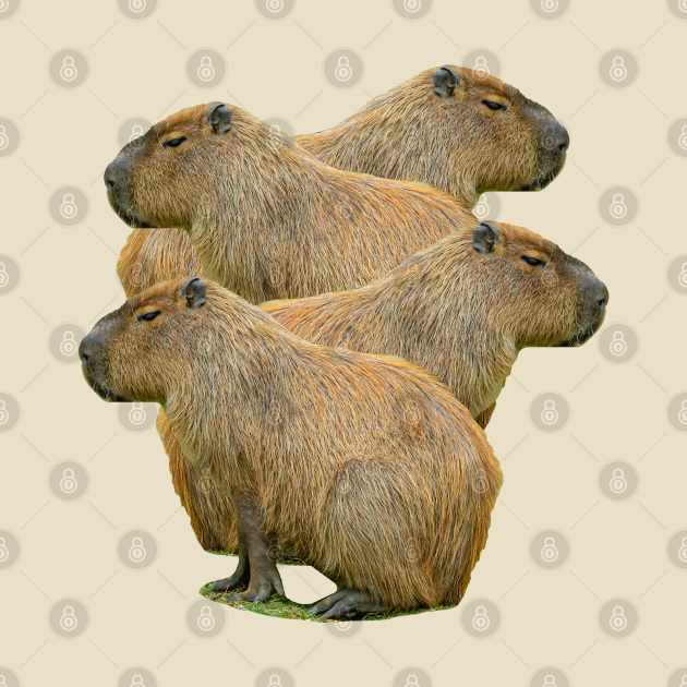 Capybara Stack - Capybara - T-Shirt | TeePublic