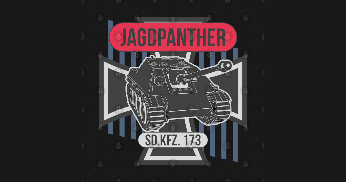 Jagdpanther in front of the Iron Cross - Tank Destroyer - T-Shirt ...