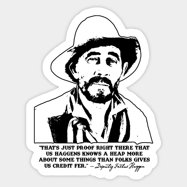 Festus Haggen From Gunsmoke - Gunsmoke - Sticker | TeePublic