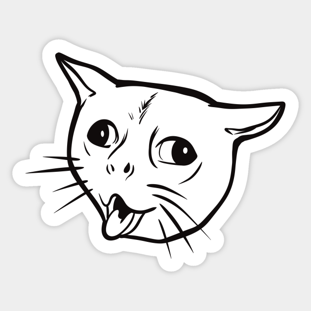 Coughing Cat Meme - Cat Memes - Sticker | TeePublic