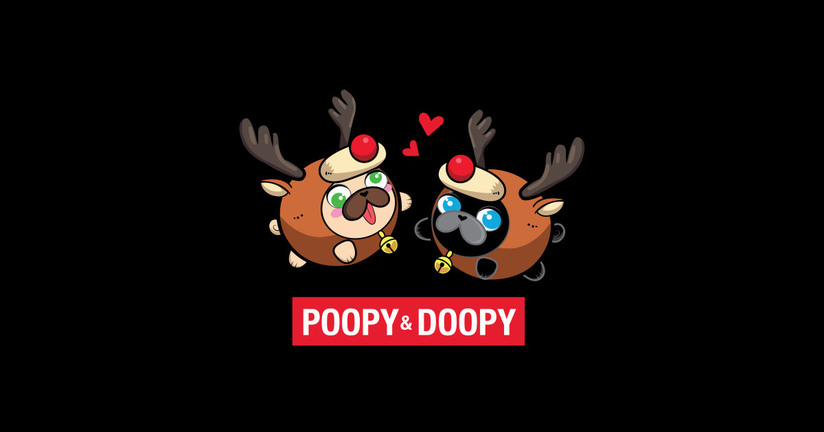 Poopy and Doopy ™ Happy Holidays - Dogs - Sticker | TeePublic