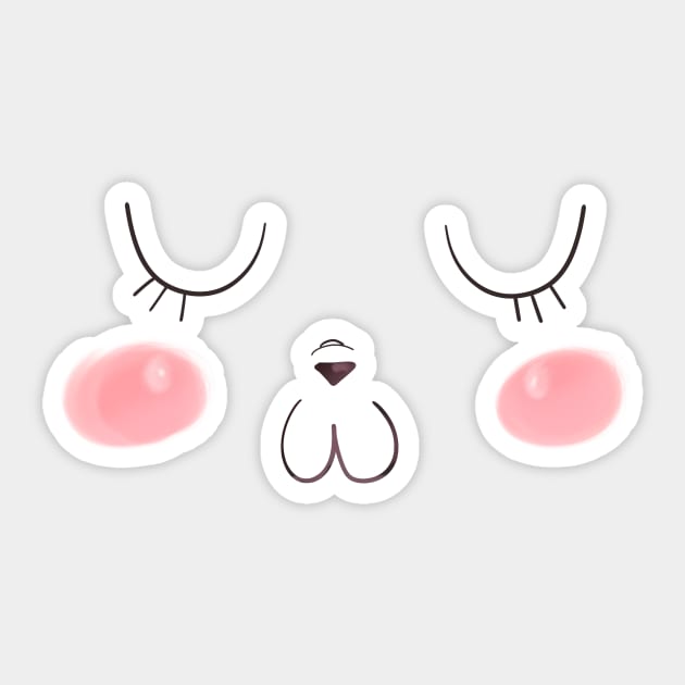Cute bubbling Bunny with blushing cheeks - Cute Bunny Rabbit Cheeks ...