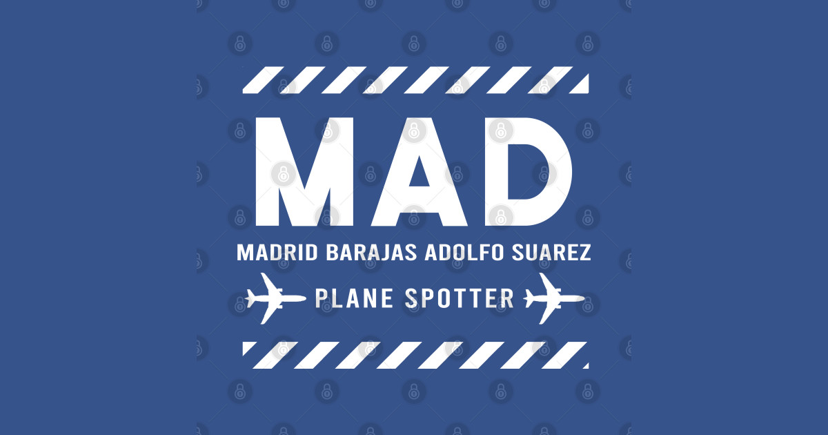MAD Plane Spotter | Gift - Madrid - T-Shirt | TeePublic