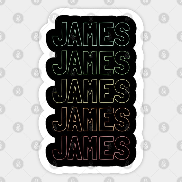 James Name Pattern - James - Sticker | TeePublic