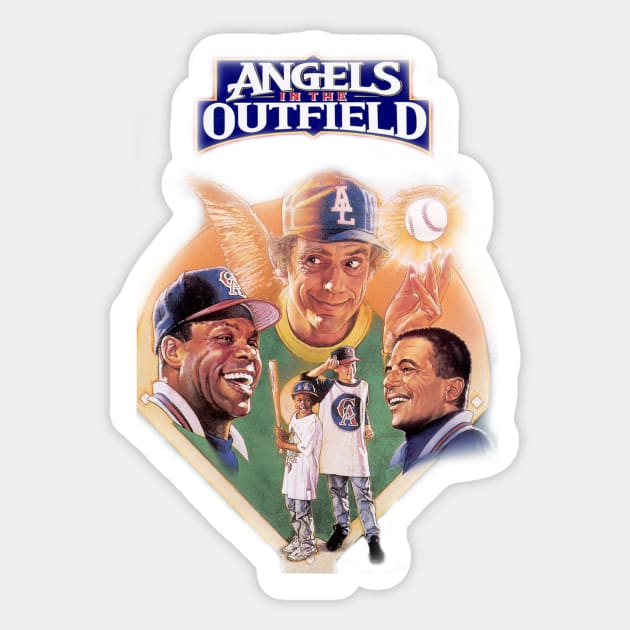 Angels - Angels In The Outfield - Sticker | TeePublic