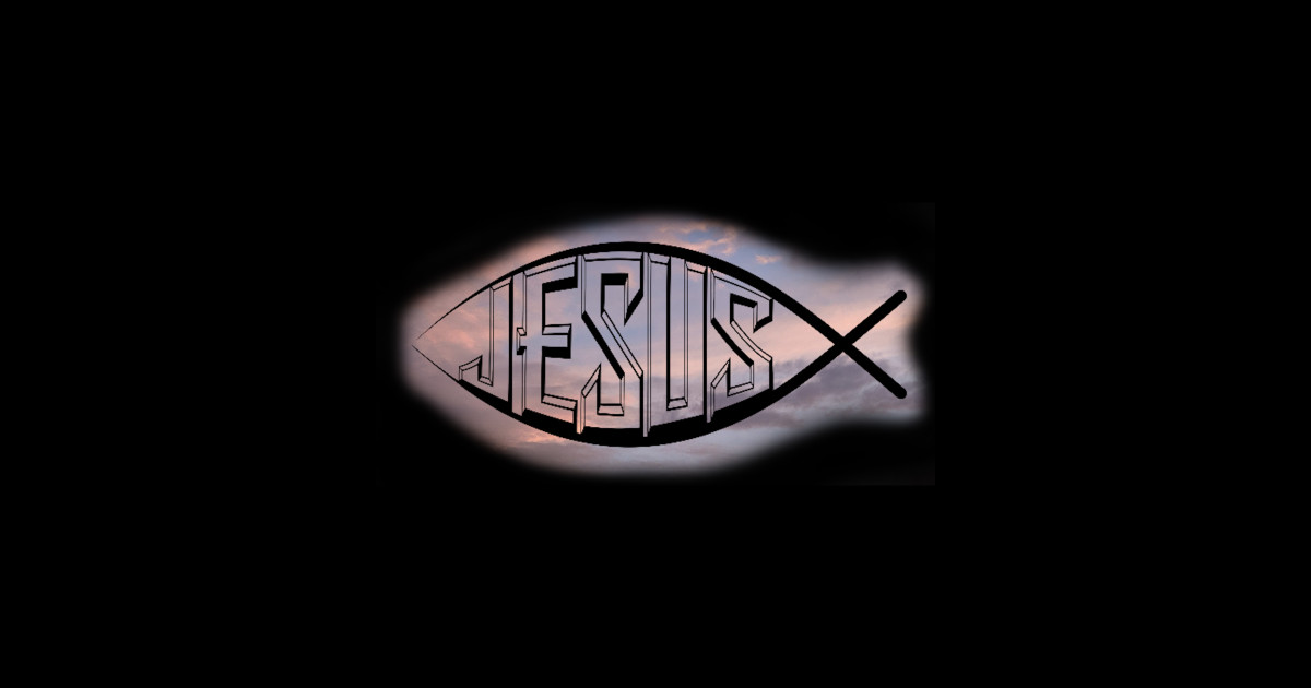 Ichthys Christian Jesus Fish Symbol - Jesus Fish - Sticker | TeePublic